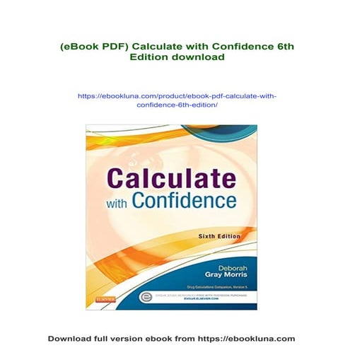 (eBook PDF) Calculate with Confidence 6th Edition | PDF