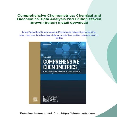 Comprehensive Chemometrics: Chemical and Biochemical Data Analysis 2nd ...