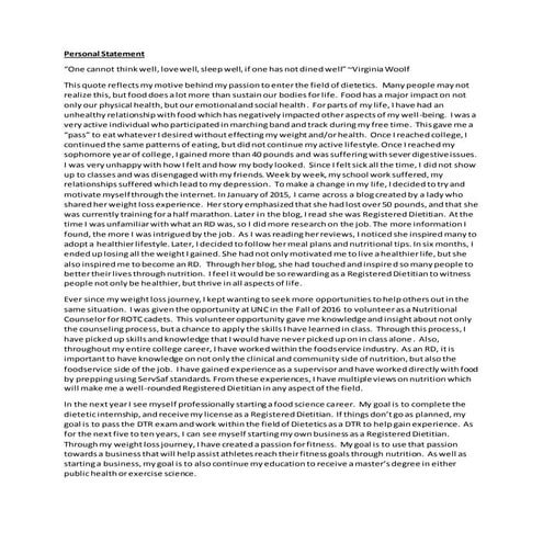 nutr 4901 - personal statement | DOCX