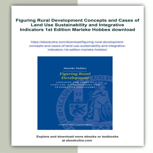 Figuring Rural Development Concepts and Cases of Land Use Sustainability and Integrative ...