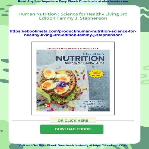 Human Nutrition : Science for Healthy Living 3rd Edition Tammy J ...