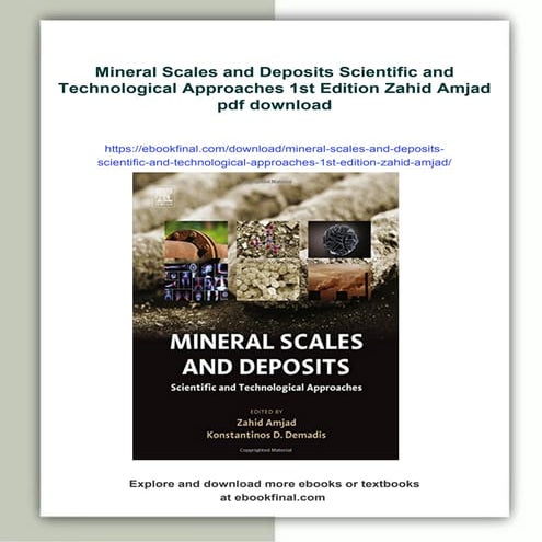 Mineral Scales and Deposits Scientific and Technological Approaches 1st ...