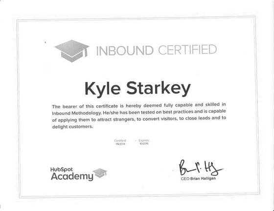 DSCE_Certificate - Kyle Starkey | PPT