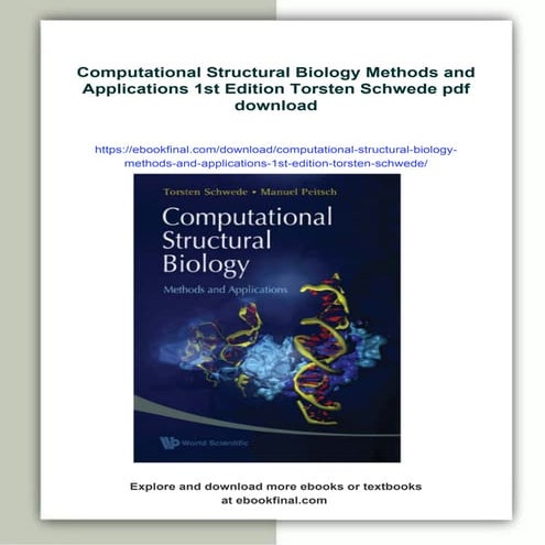 Computational Structural Biology Methods and Applications 1st Edition ...