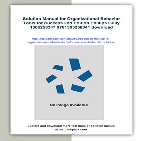 Solution Manual for Organizational Behavior Tools for Success 2nd ...