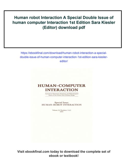 Human robot interaction | PPTX