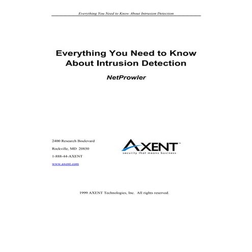 AXENT-Everything-IDS | PDF