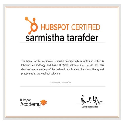 Hubspot Inbound Certificate | PDF