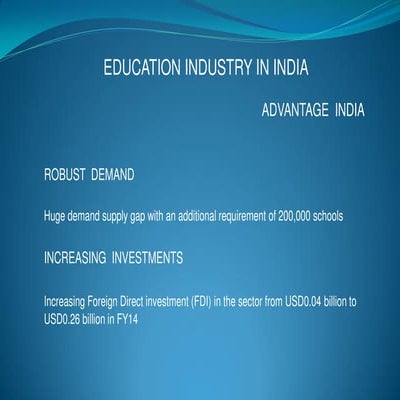 Education Industry In India | PDF