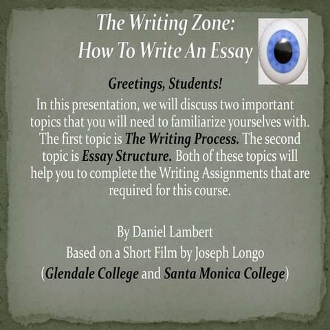 The Writing Zone for English 101 at CSULA | PPTX | Homework and Study ...