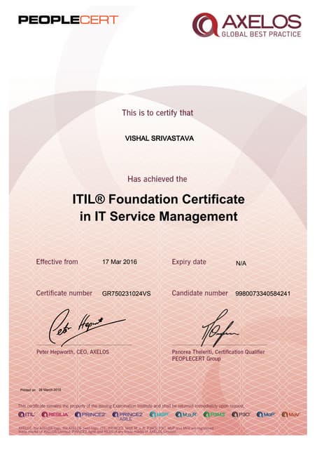 ITIL e-Cert | PDF