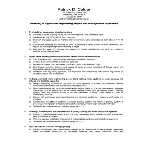 Patrick Calder presentations