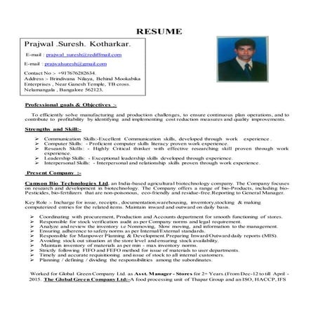 Resume Prajwal | DOCX
