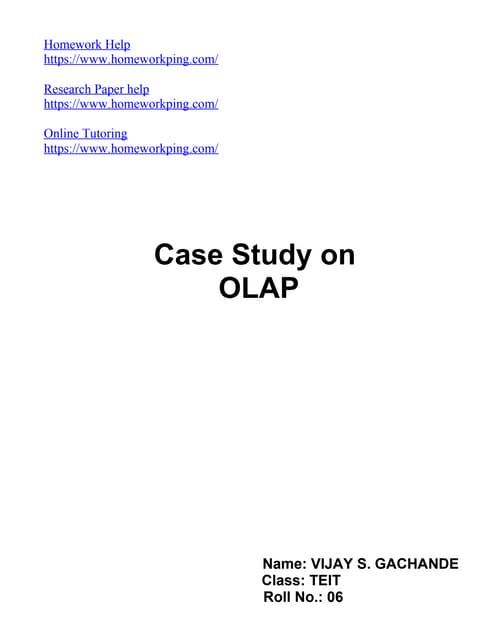 OLAP operations | PPTX