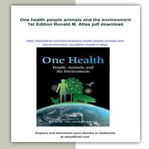One health people animals and the environment 1st Edition Ronald M ...