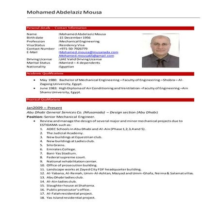 Mohamed Mousa CV | DOCX