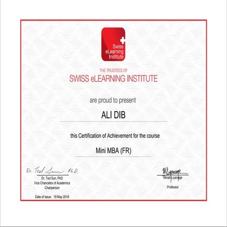 certificate_Ali DIB Mini MBA | PPT