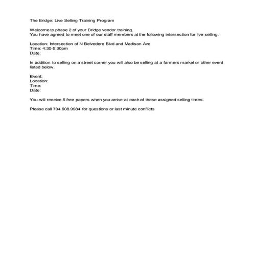 Live selling Program | PDF