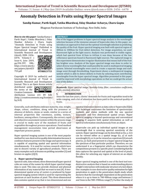 Hyperspectral Imaging | PPTX | Geography | Science