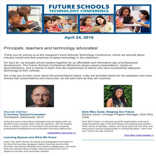 2015 Future Schools Technology Conference | PDF