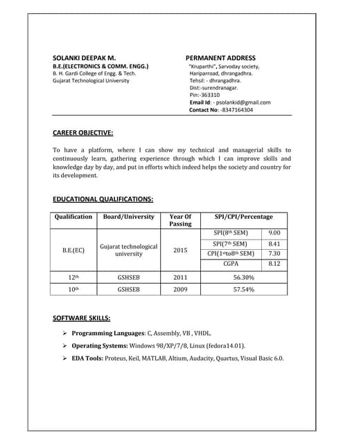 alok resume | DOCX | Computer Networking | Computing