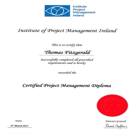 IPMA Certified Project Management Diploma | PDF