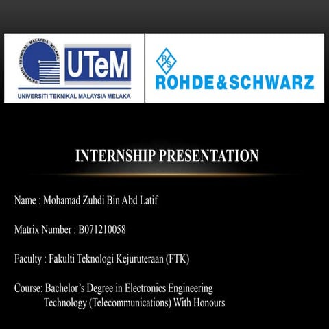 Internship presentation | PPTX | Technology & Computing