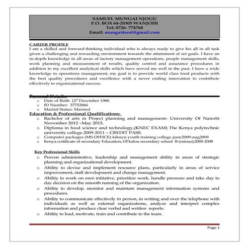 SAM_MUNGAI'S_CV_LINKEDIN | PDF