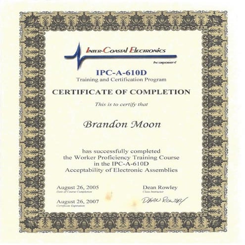 Scan ICE IPC-A-610D training Cert | PDF