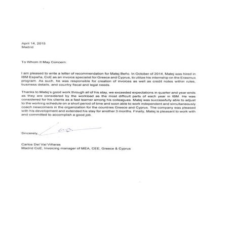 Letter of reference IBM 2 | PDF