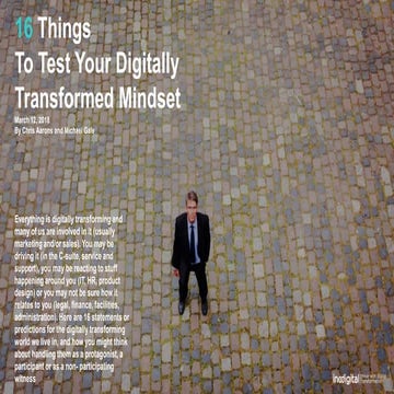 16 things to test your digitally transformed mindset | PPT