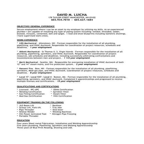 DAVID LUICHA_resume | PDF
