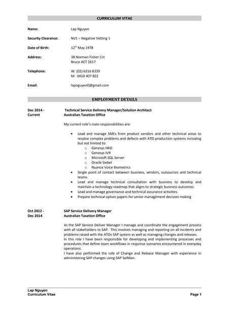 Resume2 | DOC | Computing | Technology & Computing