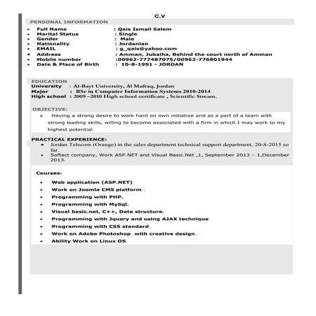 QAIS CV (1) (1) (1) | DOC