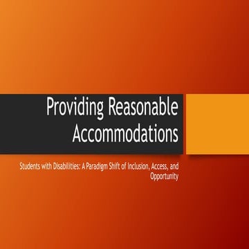 Providing Reasonable Accommodations | PPTX