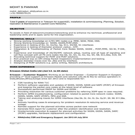 Resume_Mohit_Panwar | DOC | IT and Internet Support | Internet