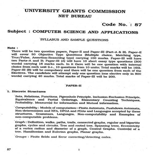 UGC NET SYLLABUS | PDF