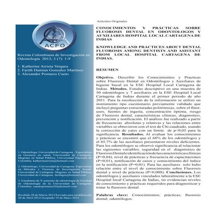 Indices de deán, índices de fluorosis por superficie dentales | PPTX
