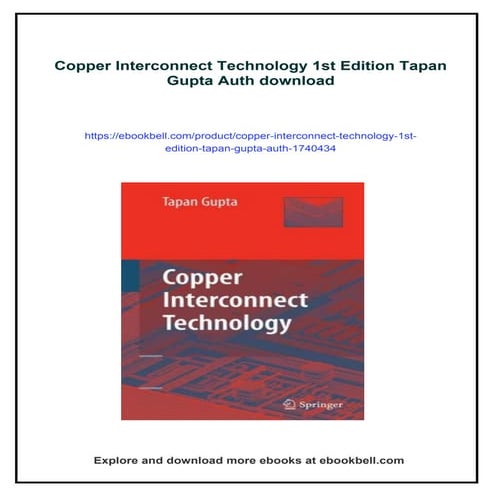 Copper Interconnect Technology 1st Edition Tapan Gupta Auth | PDF
