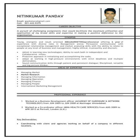 nitin Cv | PDF