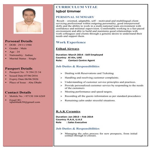 iqbal cv | PDF | Sales | Business