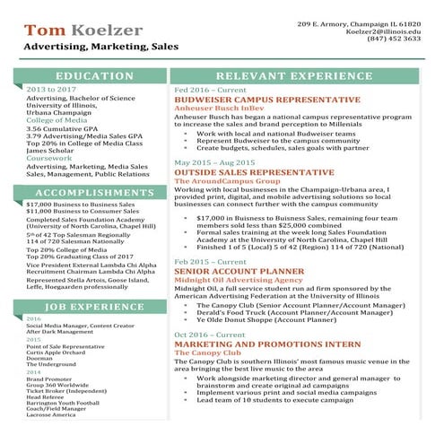 Jacob Pearce Resume 2016 | PDF