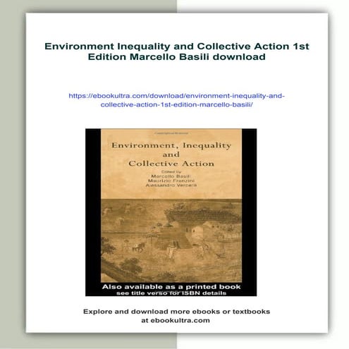 Environment Inequality and Collective Action 1st Edition Marcello Basili | PDF
