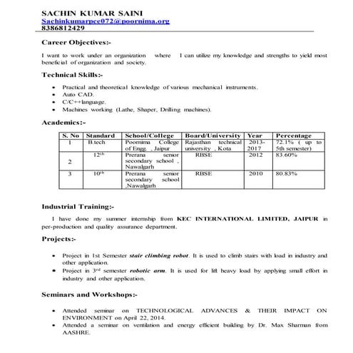 shashank raj resume | DOCX