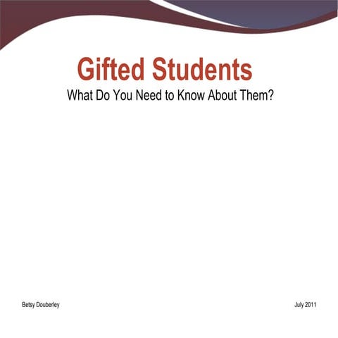 Gifted Students | PPT