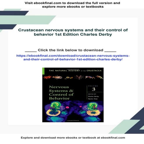 Crustacean nervous systems and their control of behavior 1st Edition ...