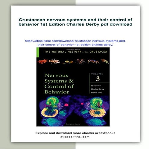 Crustacean nervous systems and their control of behavior 1st Edition ...