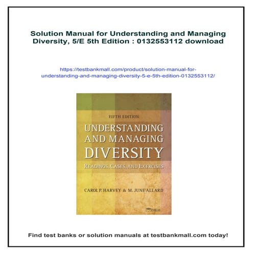 Solution Manual for Understanding and Managing Diversity, 5/E 5th ...