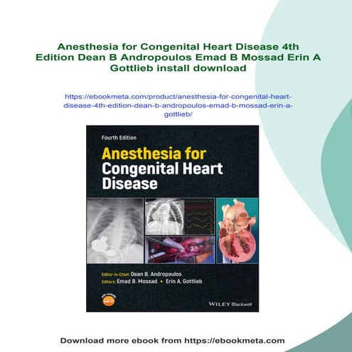 Anesthesia for Congenital Heart Disease 4th Edition Dean B Andropoulos ...