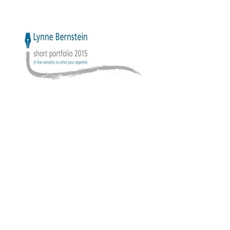Lynne Bernstein Artwork Short Portfolio 2015 | PDF